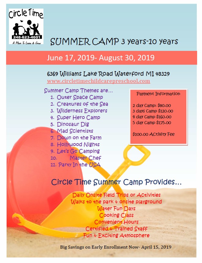 Summer Camp - Circle Time Childcare and Preschool